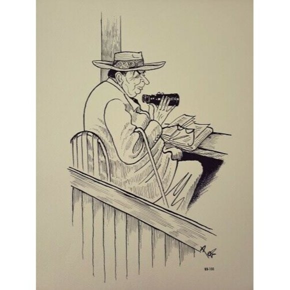 Pierre Bellocq | Art | Equestrian Caricature 97s Joseph M Robling 14 X ...